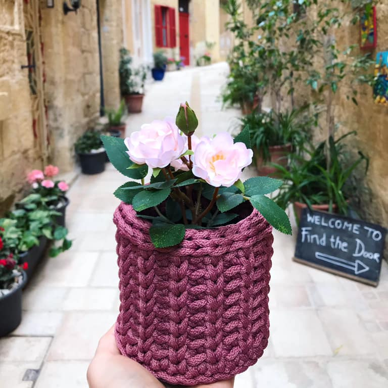 Crochet flower pot - Workshop